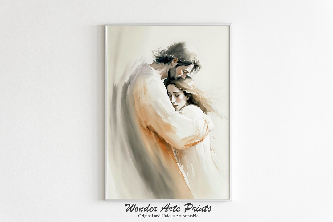 Christ's Embrace, Jesus Portrait, Jesus Art, Jesus Painting, Jesus Wall Art, Jesus Picture ...