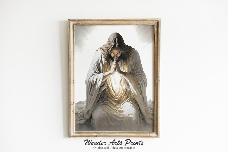 Jesus Praying Portrait Christ Picture LDS Original Painting - Etsy Hong ...
