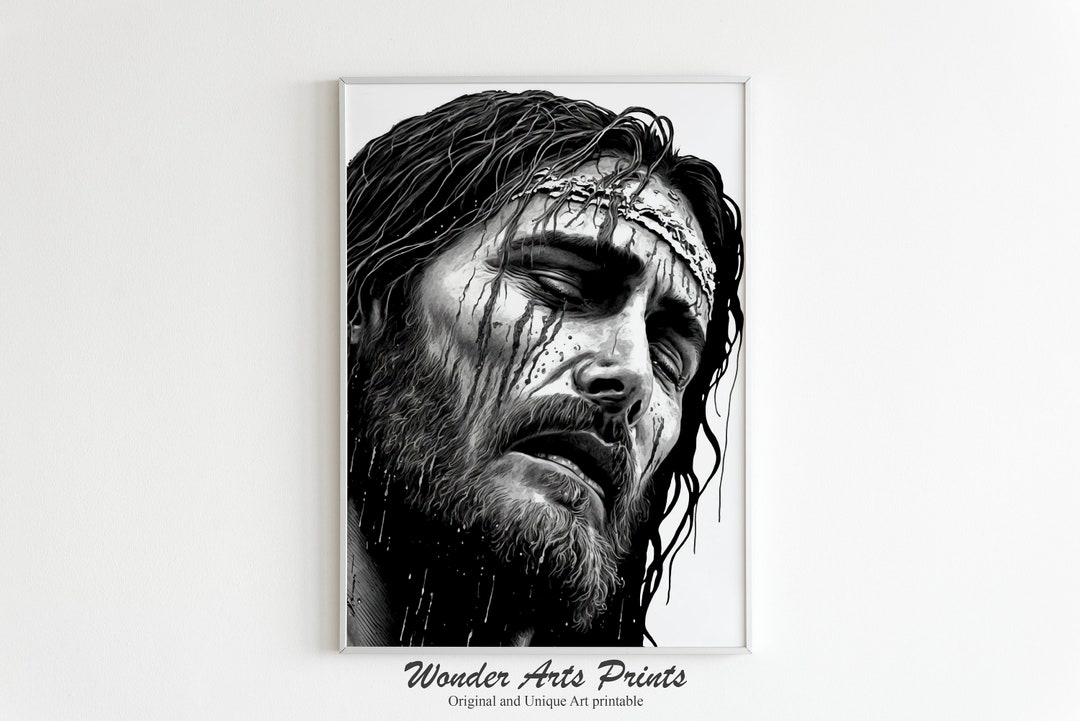 Jesus Painting the Suffering of Christ Christ Portrait - Etsy
