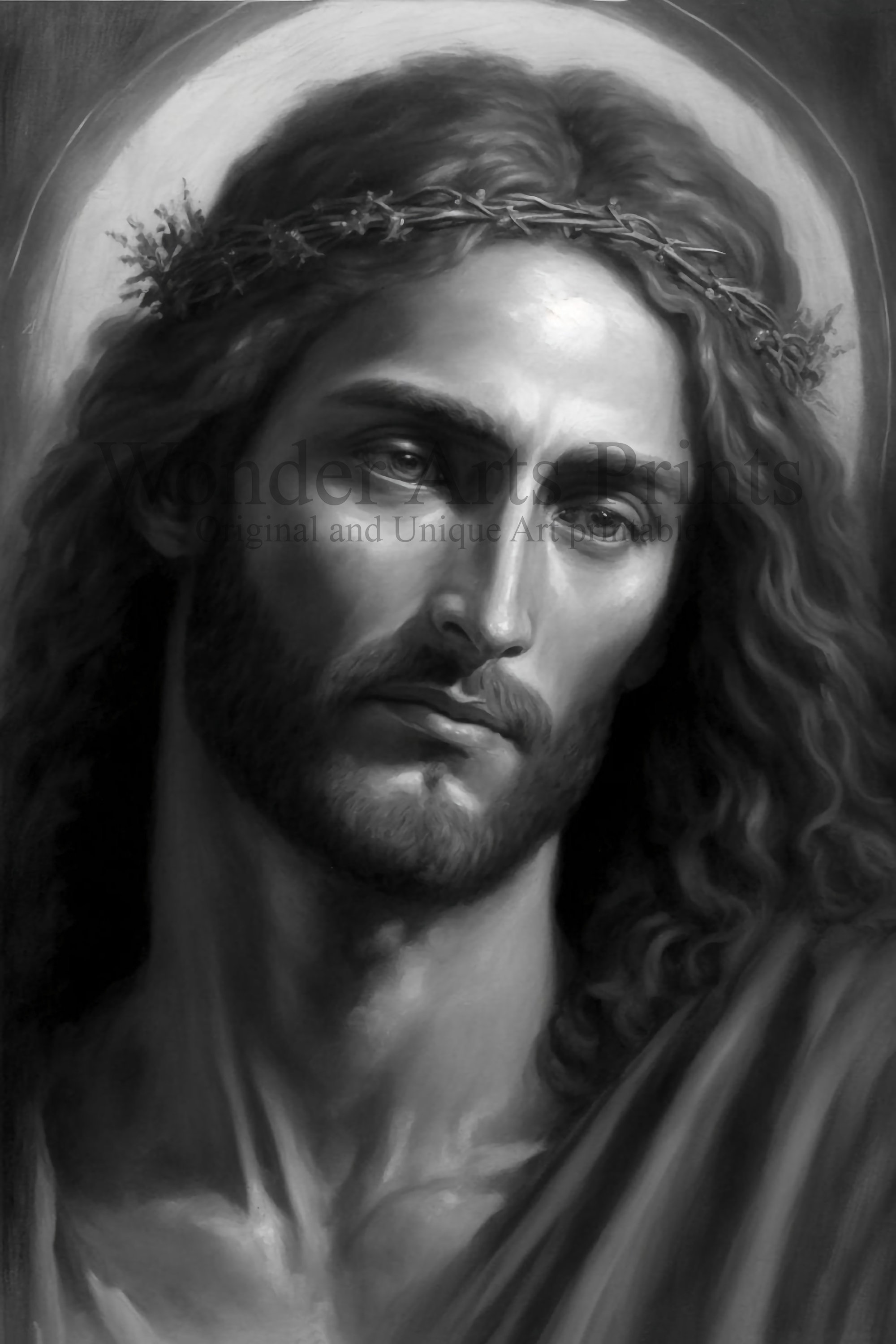 Jesus Art Portrait, Jesus Picture, Pencil Drawing Art, Jesus Art ...