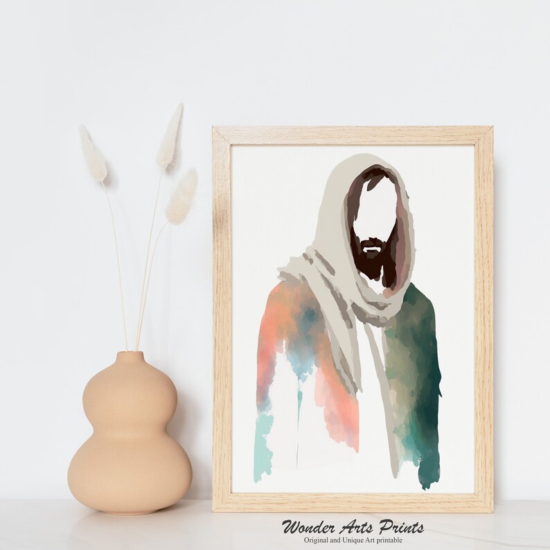 Jesus Minimal Print, Wall Art Printable, Christian LDS Wall Art, Come ...