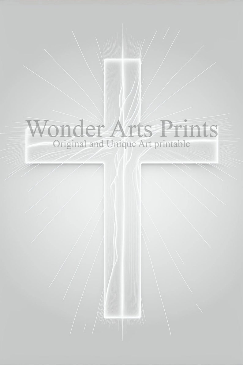 White Cross Print, Catholic LDS Print, Minimal Line Art, Religious ...