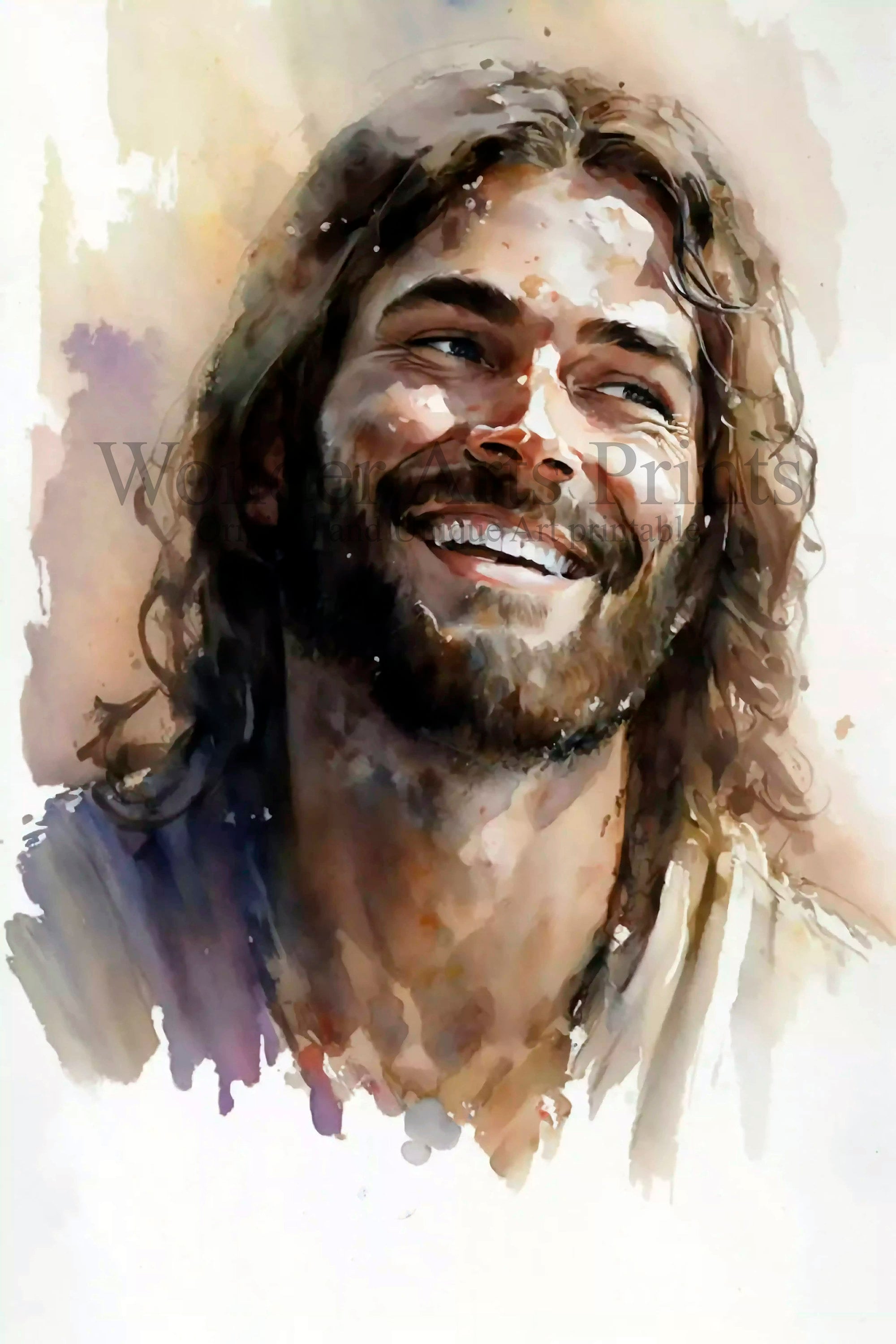 Jesus Laughing Painting