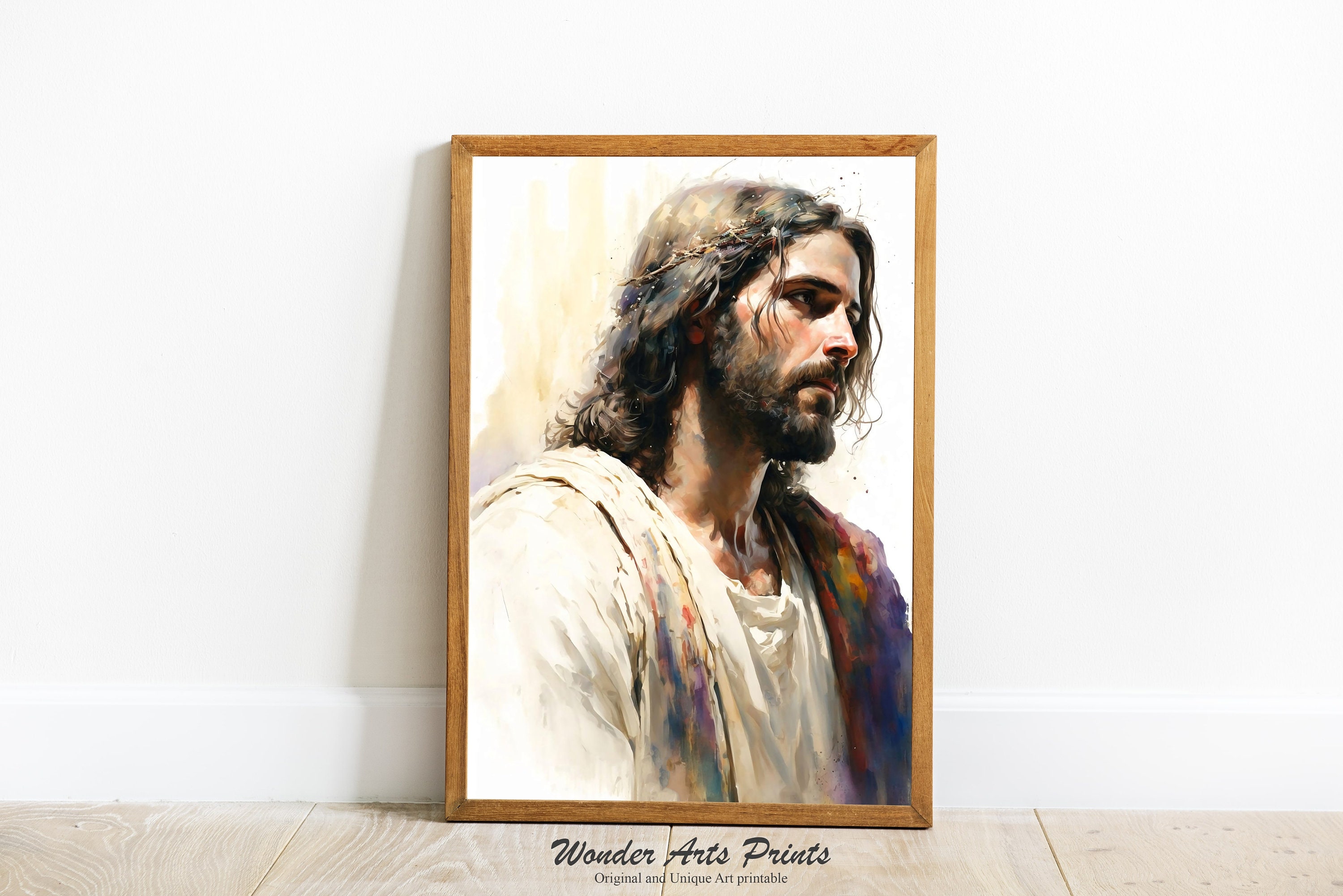 Jesus Portrait, Jesus Picture, Original Watercolor Print, Jesus Art ...
