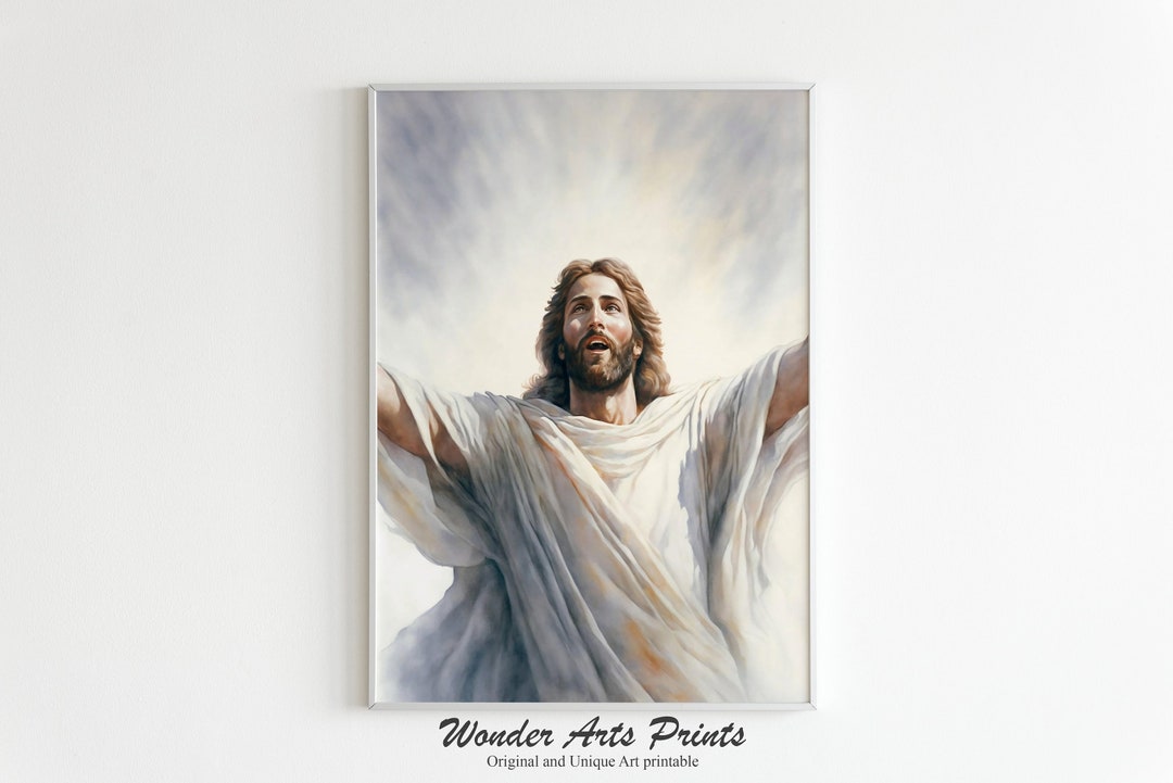 Jesus Joy, Jesus Art Painting, Jesus Print Portrait, Christ Picture ...
