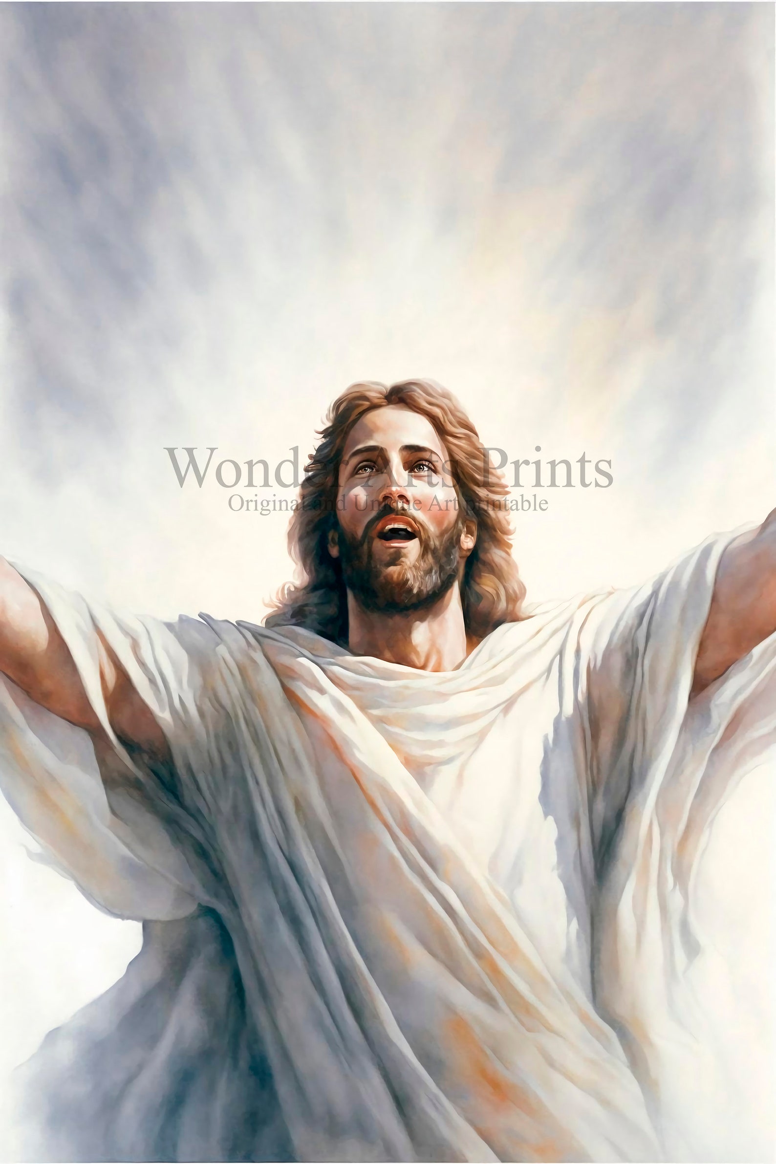 Jesus Joy, Jesus Art Painting, Jesus Print Portrait, Christ Picture ...