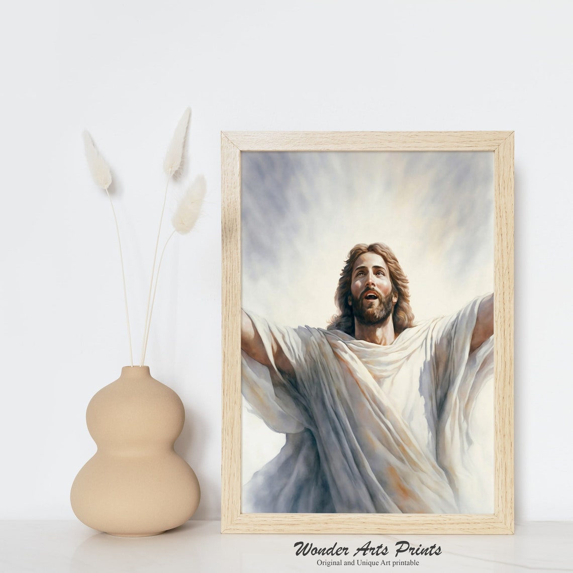 Jesus Joy, Jesus Art Painting, Jesus Print Portrait, Christ Picture ...