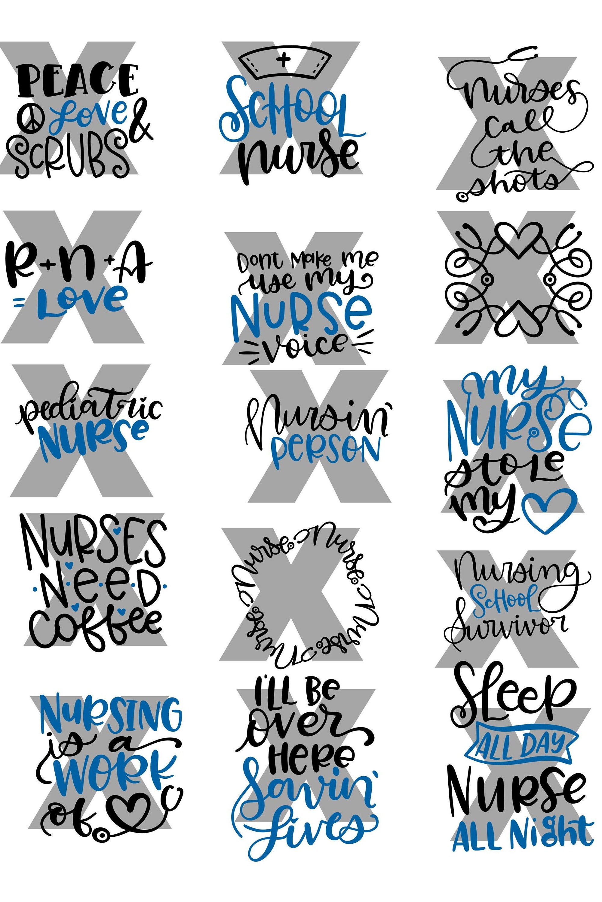 15 Nurse Quotes Svg Bundle-2, Nurse Svg, Nurse Svg, Nurse Quotes, Nurse ...