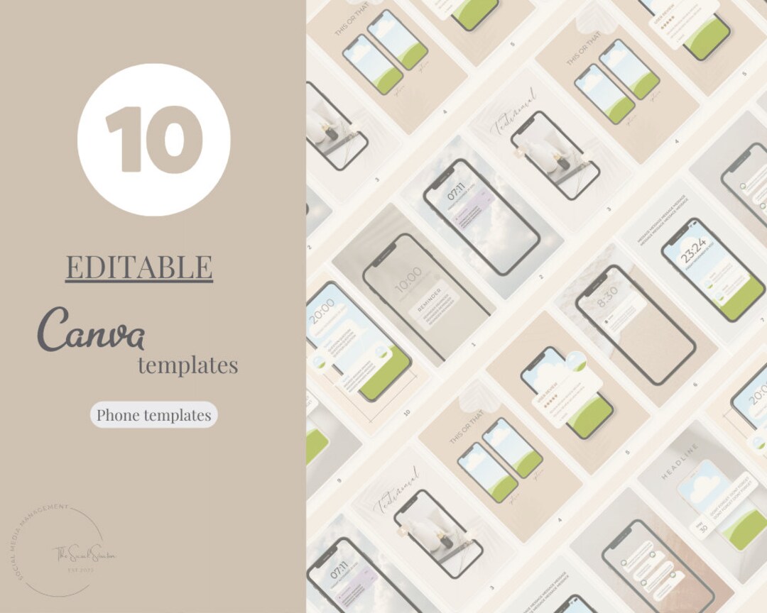 10 Canva Phone Templates - Etsy