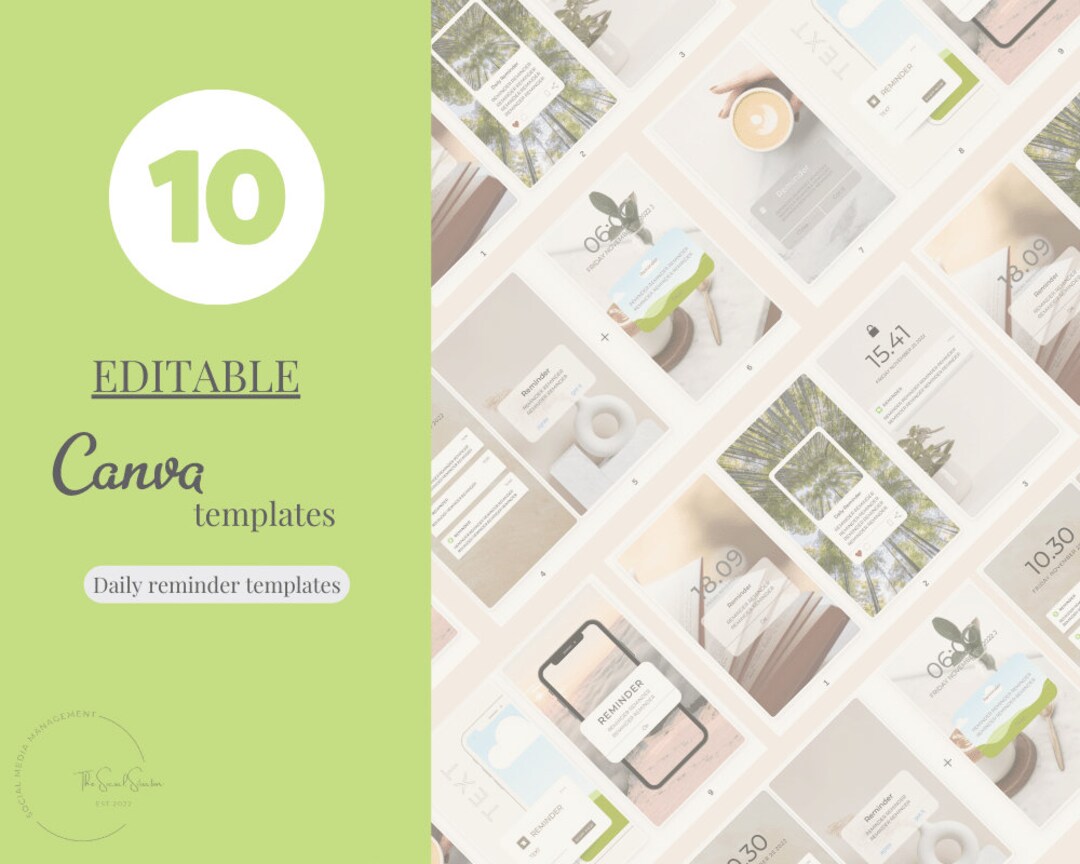 10 Canva Reminder Templates - Etsy
