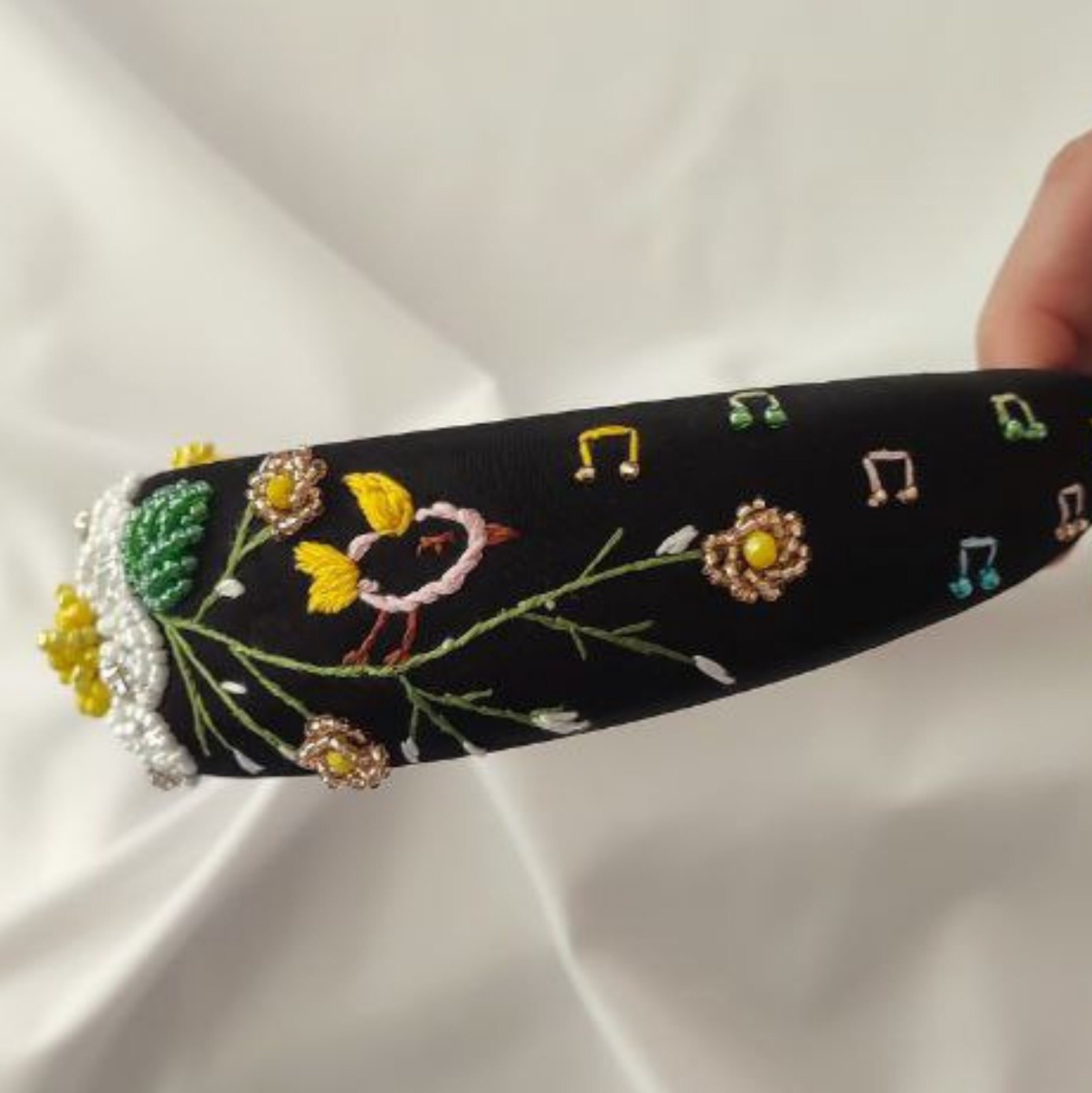 Handmade Embroidered Tiara,design Hair Accessory,daily Embroidered ...