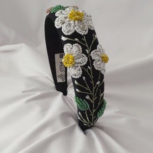 Handmade Embroidered Tiara,design Hair Accessory,daily Embroidered ...