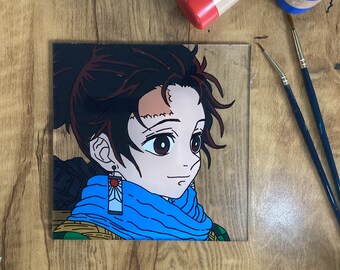 Buy Demon Slayer Glass Painting Online In India - Etsy India