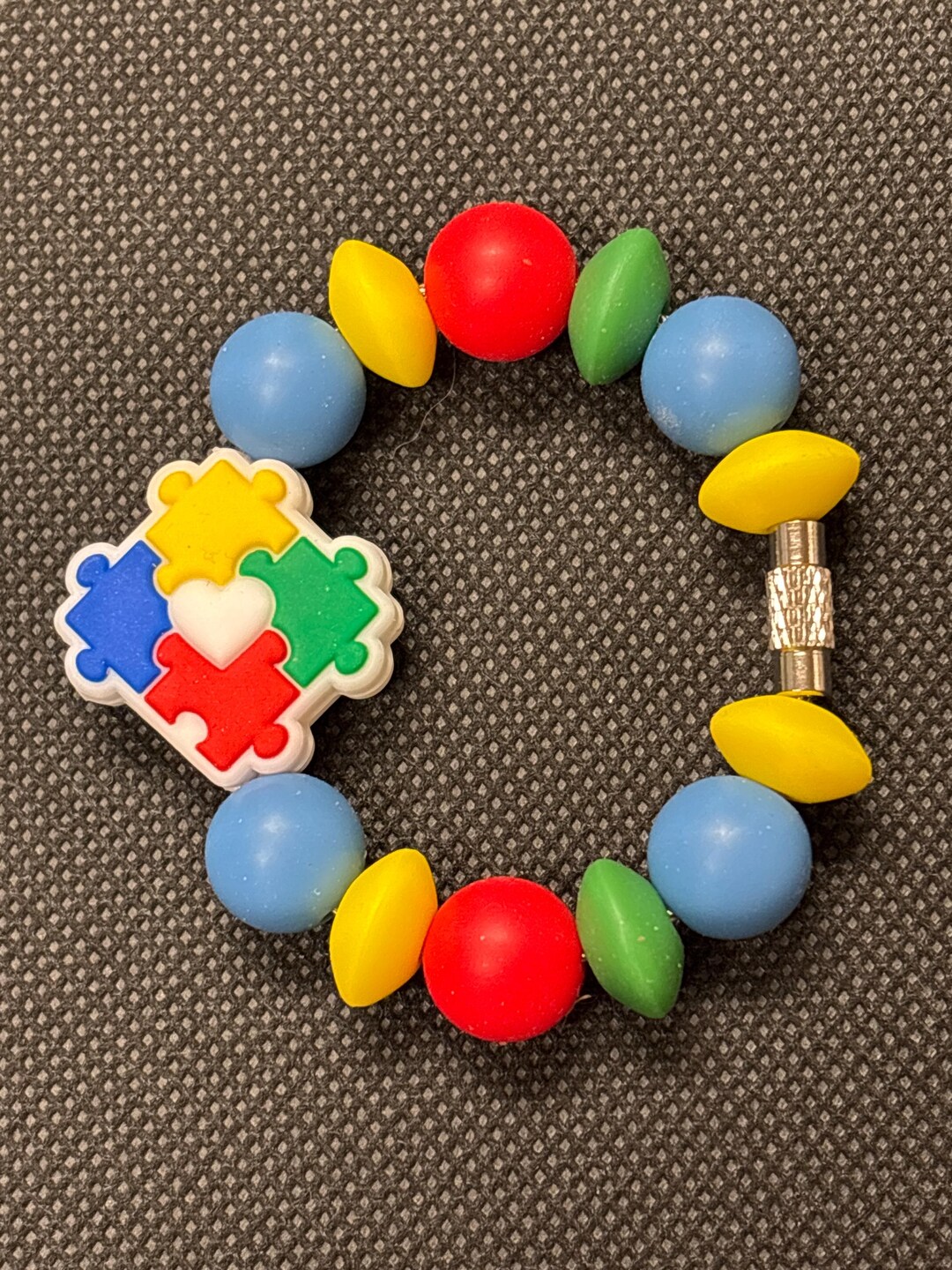 Autism Awareness (puzzle Pieces With Center Heart) - Etsy