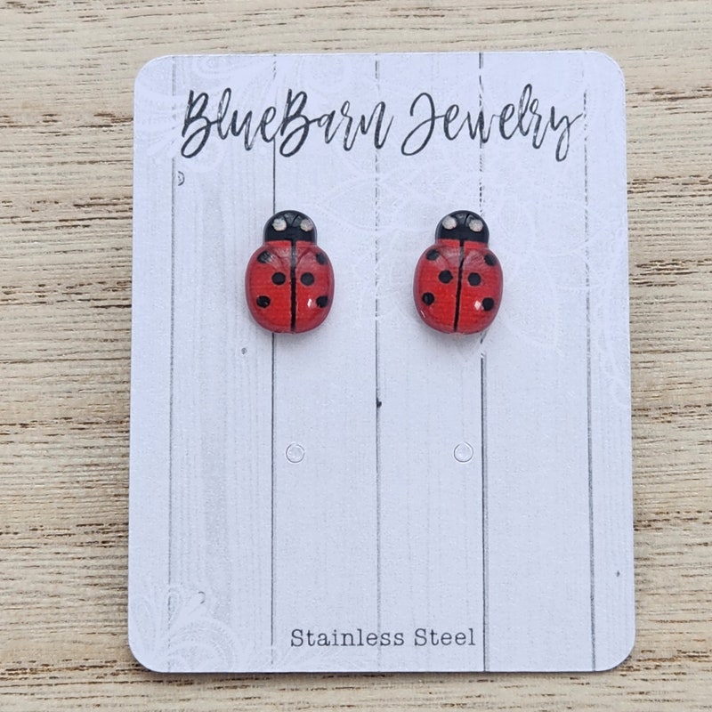 Ladybug Earrings - Etsy