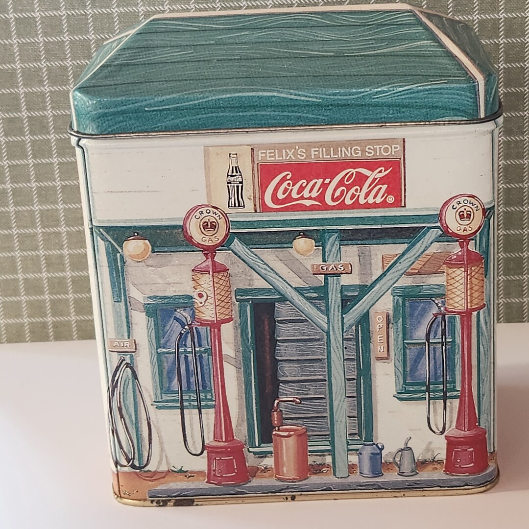 Coca Cola Felix's Filling Station Tin Vintage 1992 - Etsy