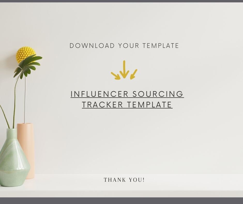 Tracker Spreadsheet for Influencer and Creator Sourcing (influencer ...