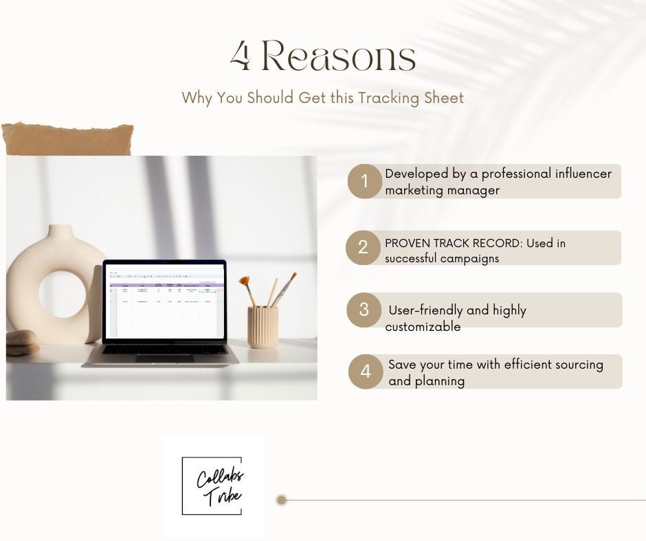 Tracker Spreadsheet for Influencer and Creator Sourcing (influencer ...