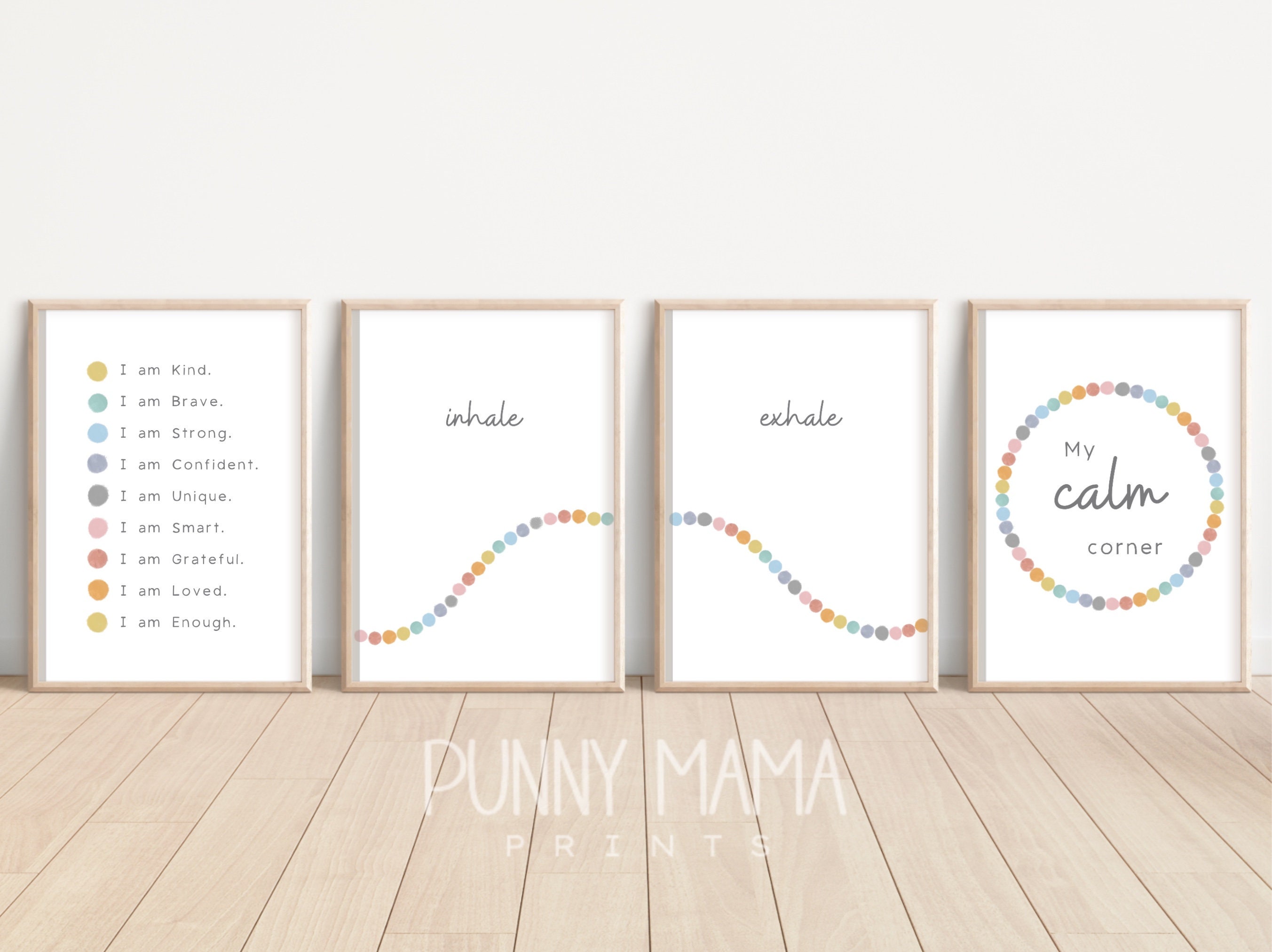 Calm Corner PRINTABLES, Pastel Rainbow, Kid & Toddler Prints, Positive ...