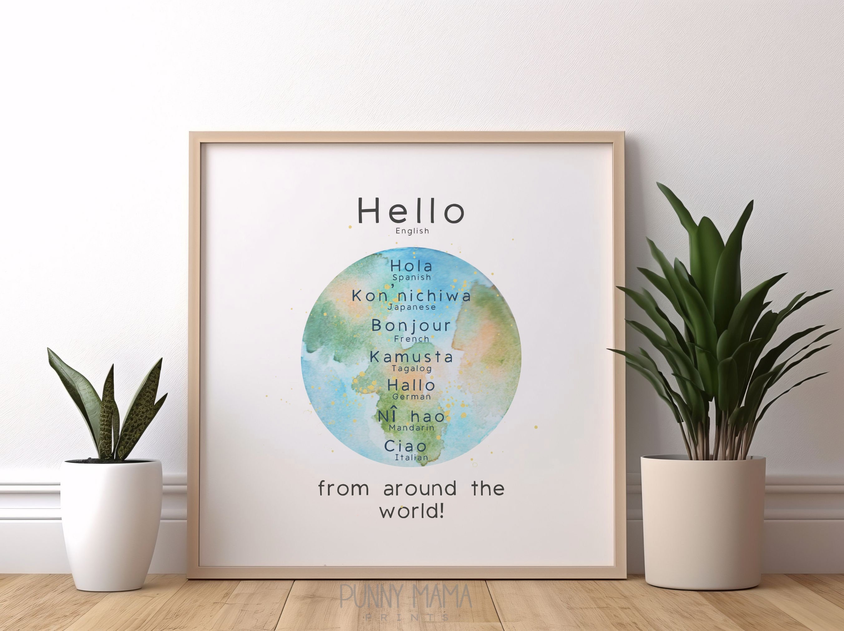 Hello From Around the World Art Printable Say Hello in Different ...