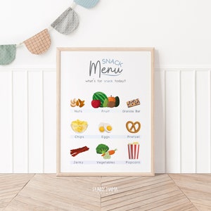 Printable Play Menus Set of 6, Kids Kitchen Decor, Restaurant Play ...