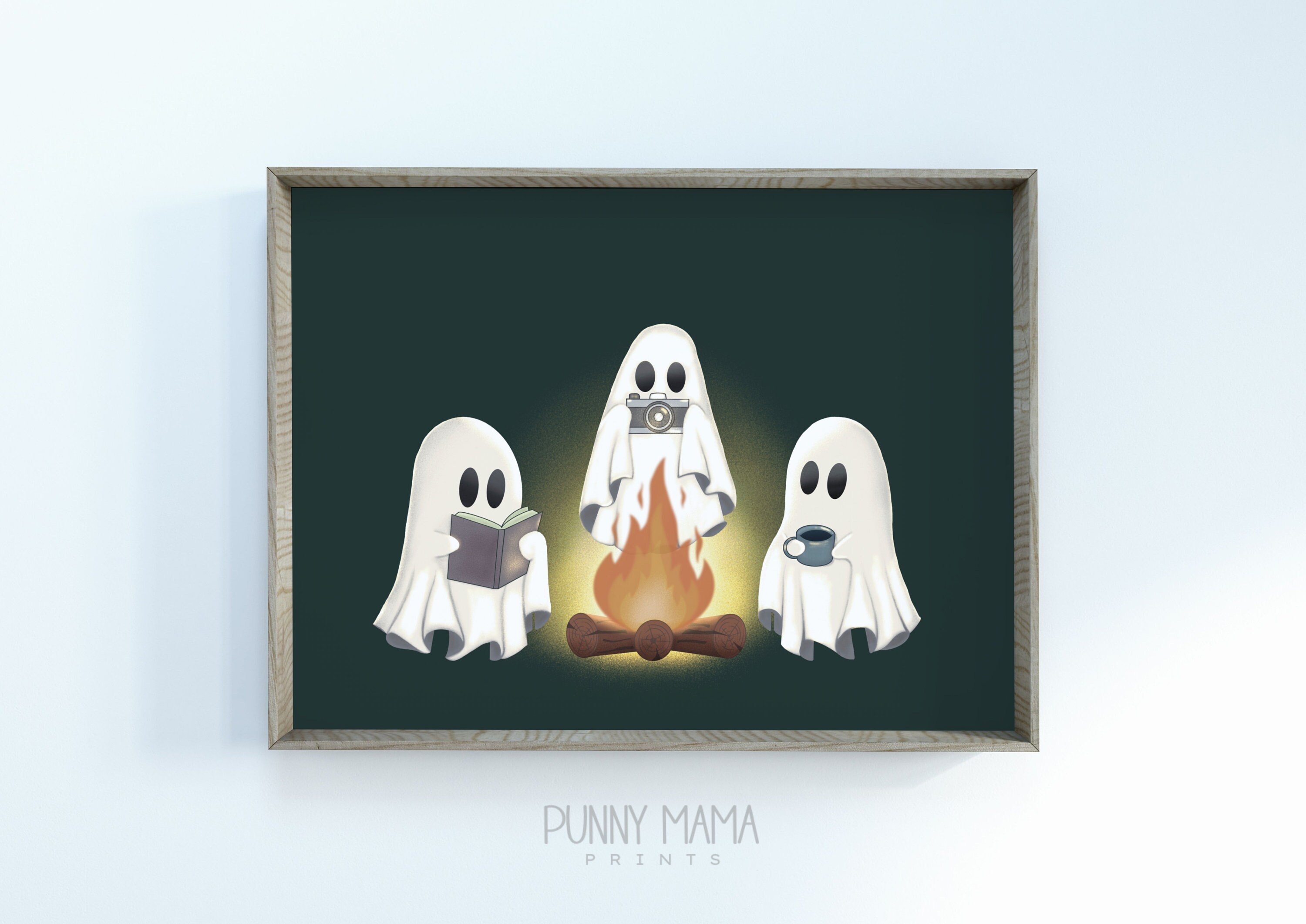 Ghost Family by Campfire Digital Art Printable Cute and Spooky - Etsy