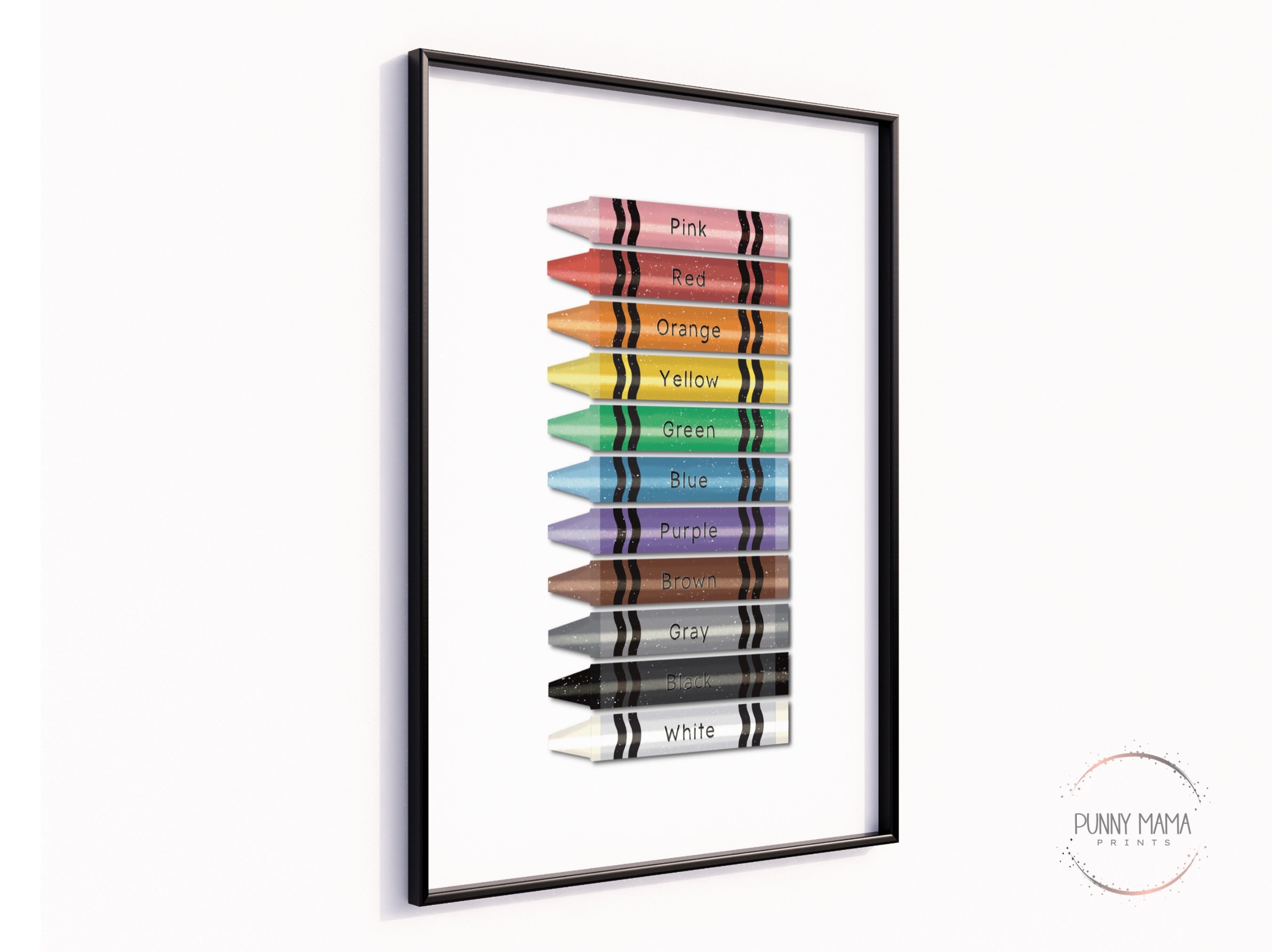 Colors Printable, Crayons Wall Art, Colorful Nursery Decor, Classroom ...