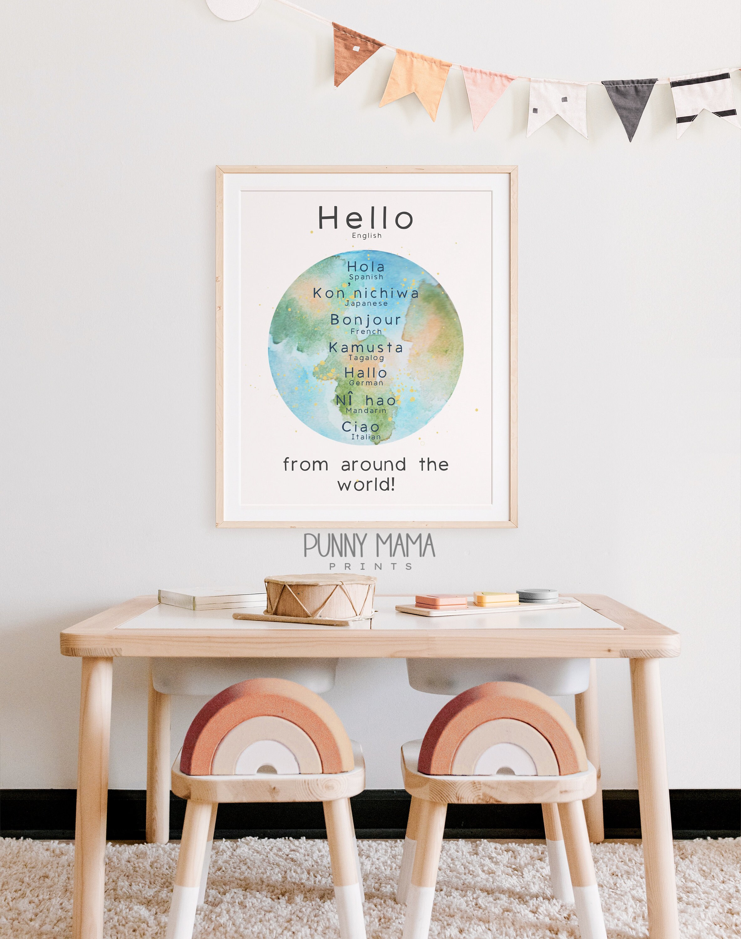Hello From Around the World Art Printable Say Hello in Different ...