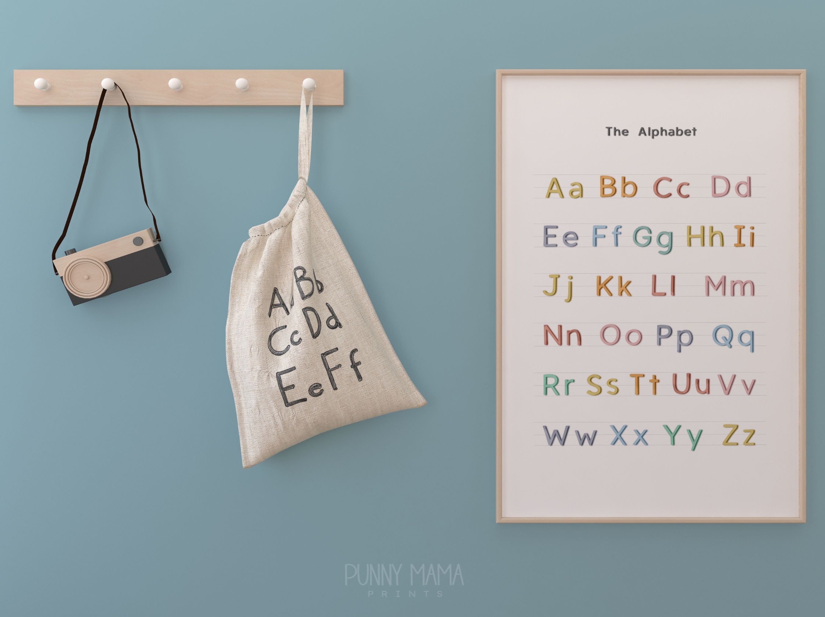 Handwriting ABC Printable, Pastel Rainbow, Toddler ABC Penmanship, Cute ...