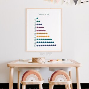 Count to 10 Printable Jewel Tones, Kids Numbers & Counting, Count Along ...