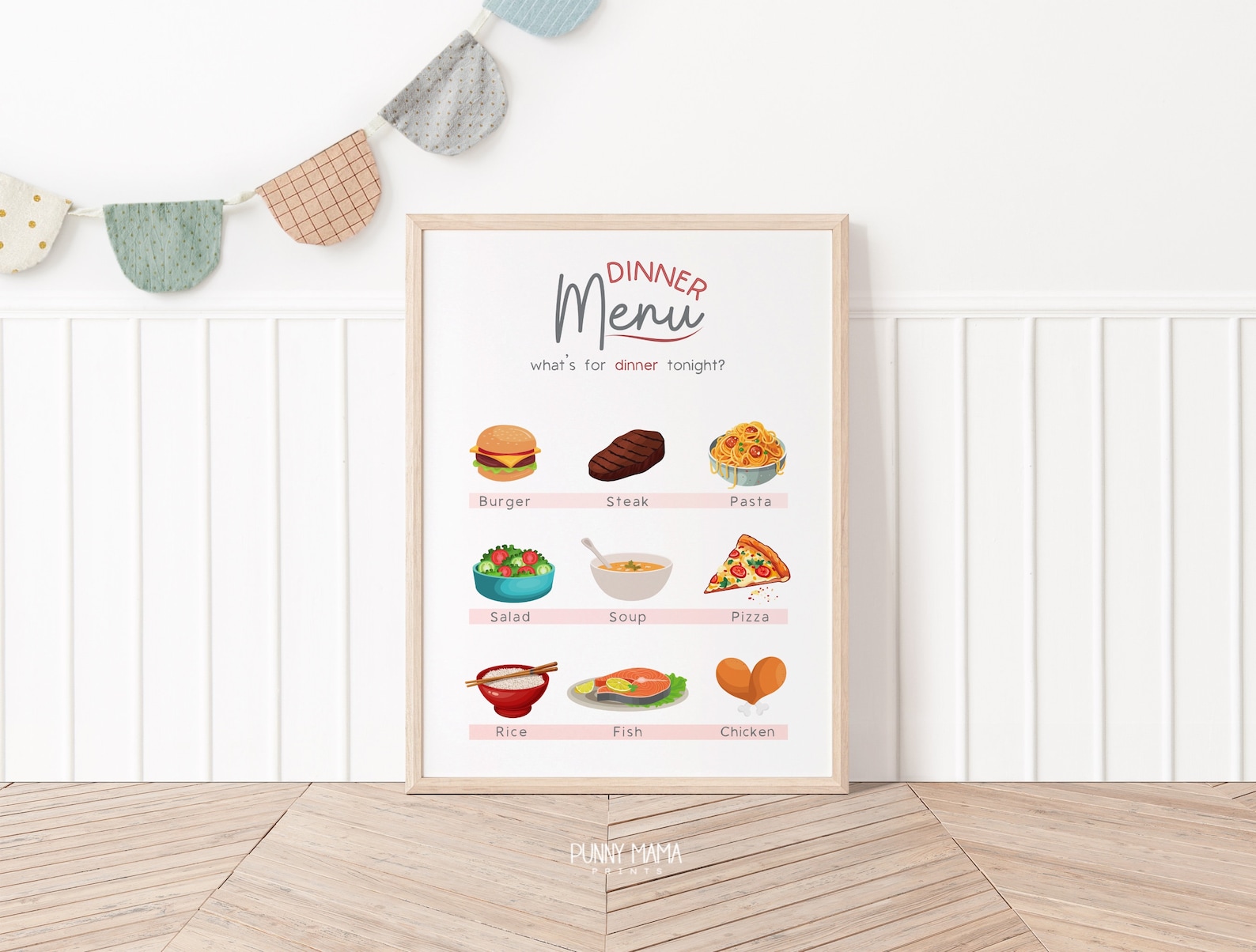 Printable Play Menus Set of 6, Kids Kitchen Decor, Restaurant Play ...