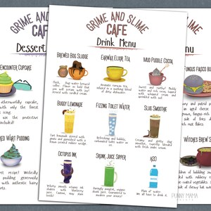 Printable Silly Play Menus, Gross Fun Unusual Menu, Restaurant Play ...
