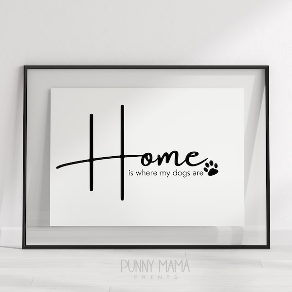 Dogs Welcome People Tolerated PRINTABLE, Funny Dog Friendly Home Decor ...