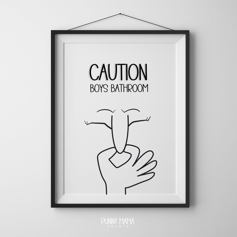 Boys Bathroom Sign - Etsy