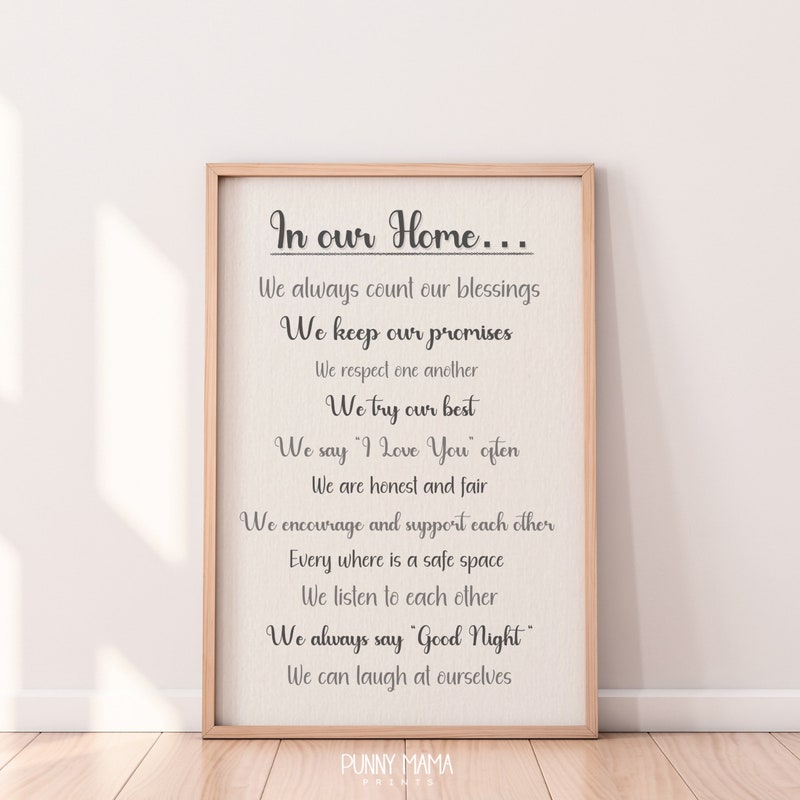 Family Values Sign - Etsy