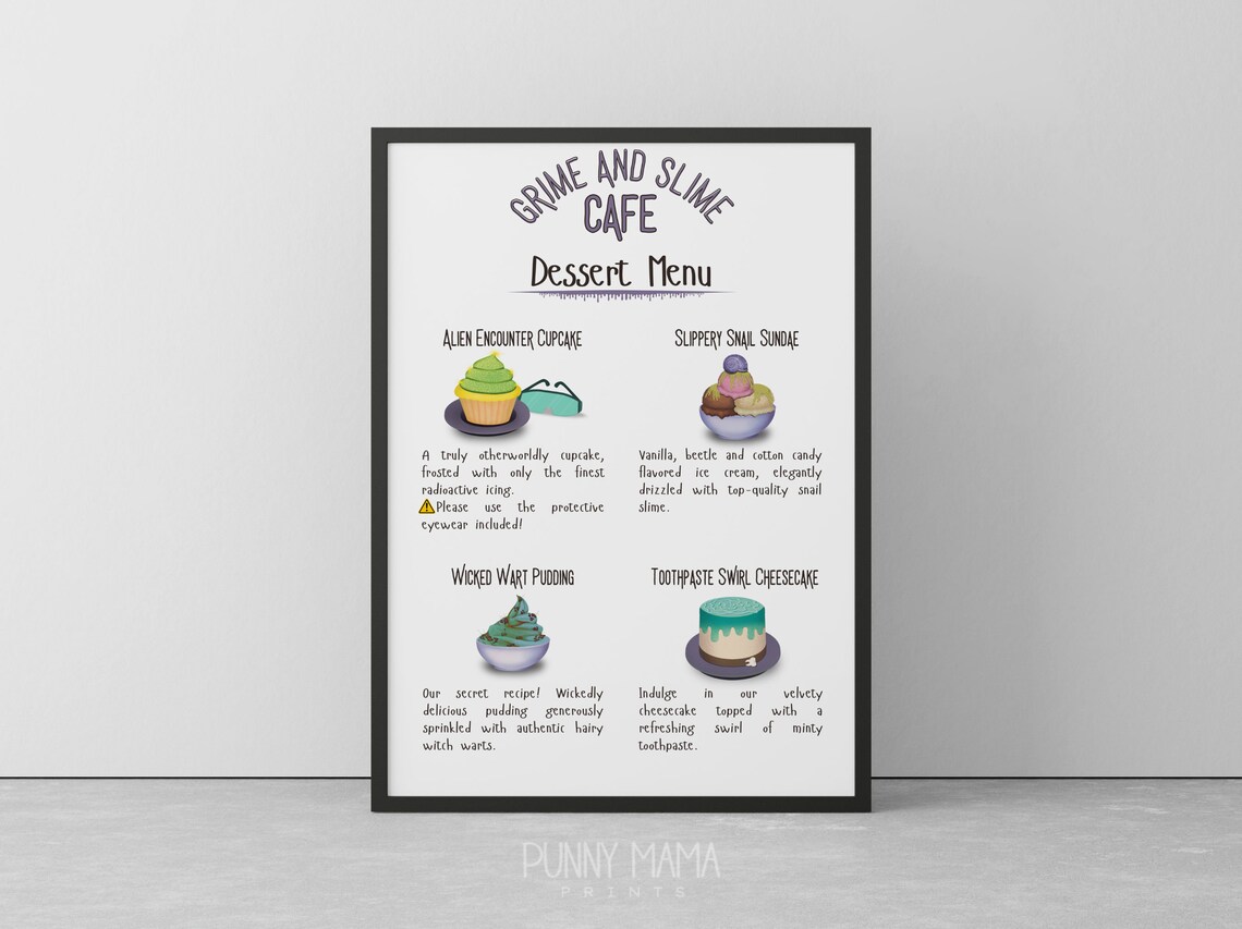 Printable Silly Play Menus, Gross Fun Unusual Menu, Restaurant Play ...