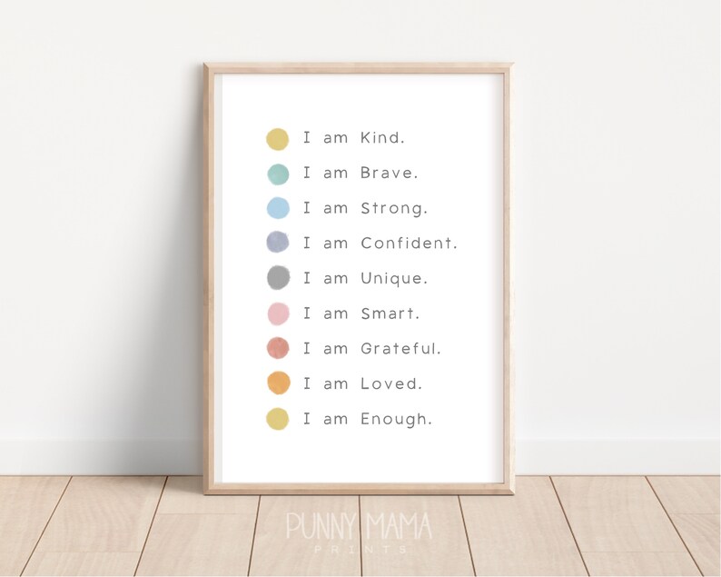 Calm Corner PRINT Set, Pastel Rainbow Classroom Decor, Playroom Nursery ...