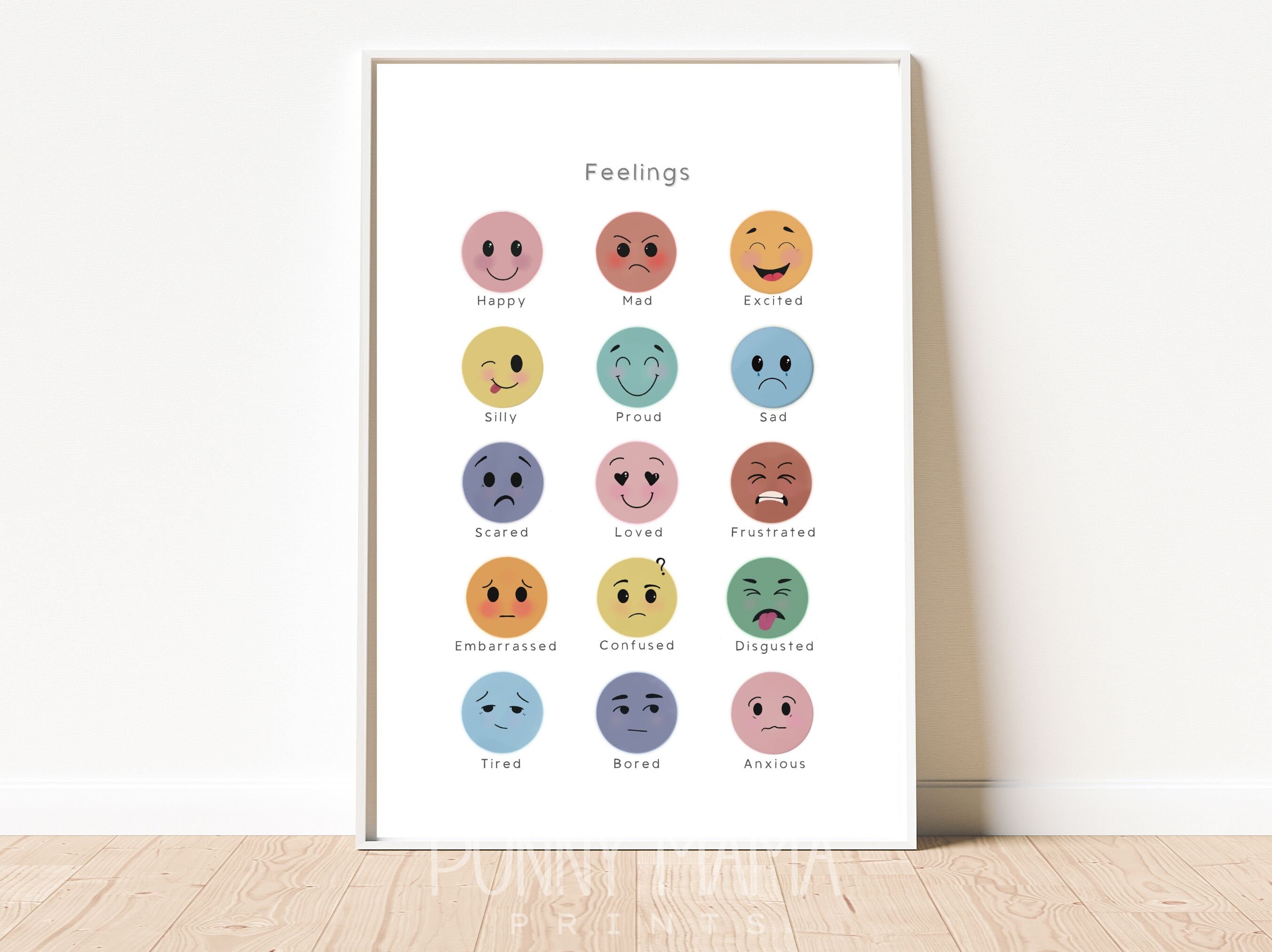 Toddler Shapes Colors Feelings Alphabet Numbers Art Printables Pastel ...