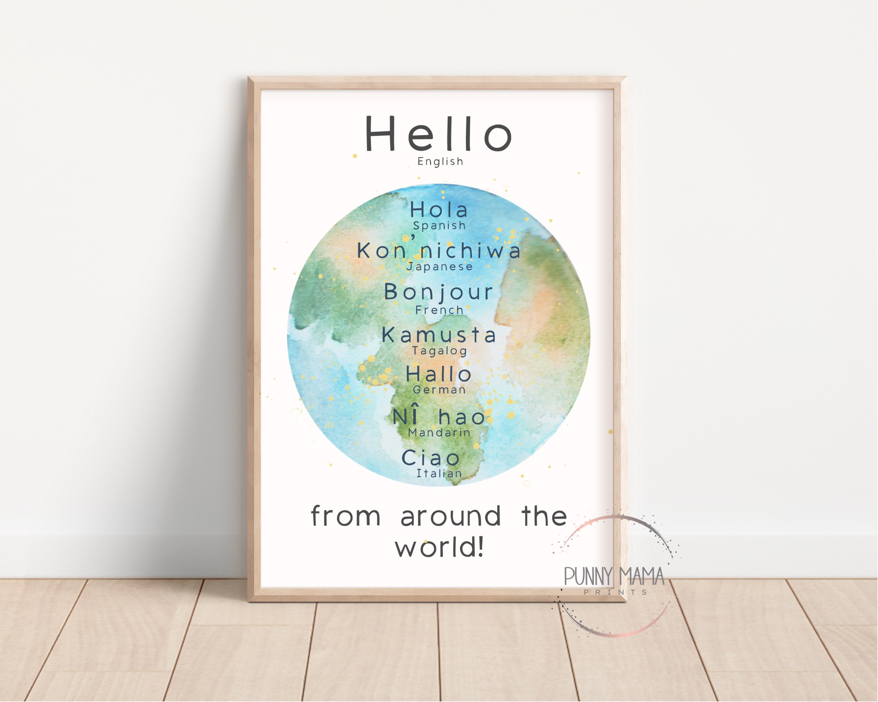 Hello From Around the World Art Printable Say Hello in Different ...