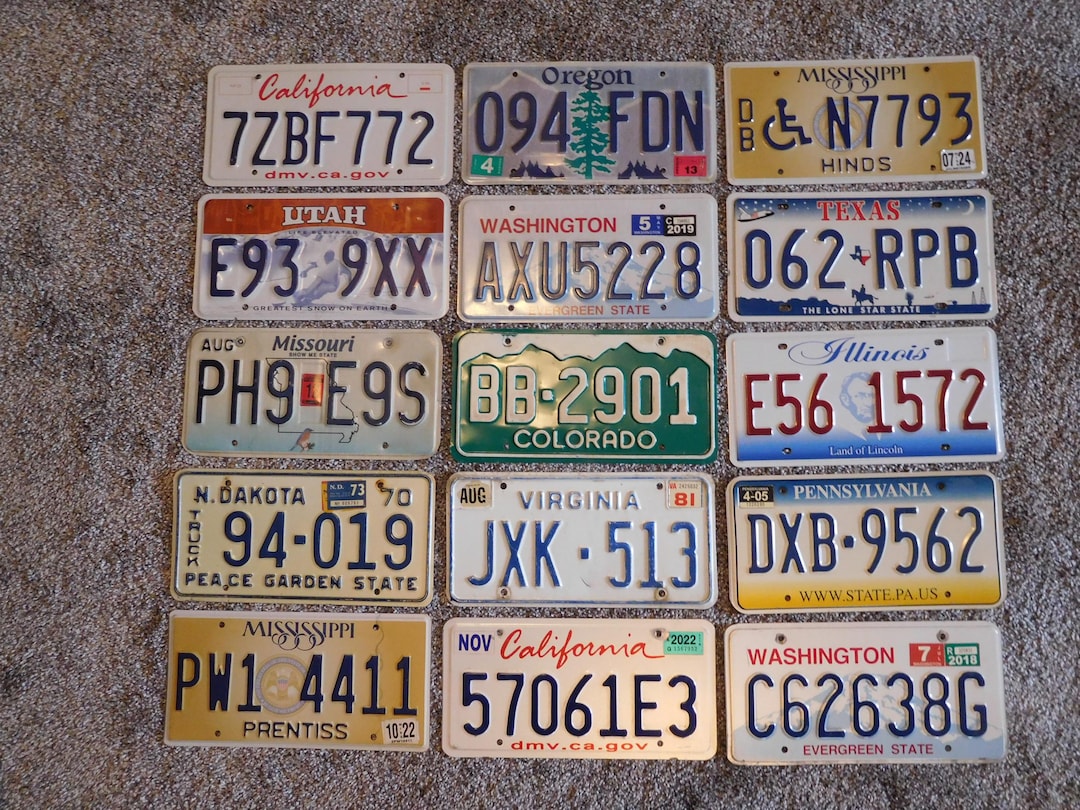 Embossed Aluminum Multiple State License Plates - Pick Your Plate ...