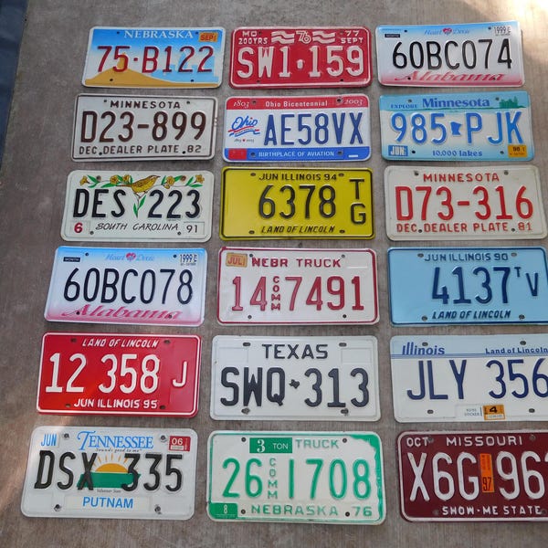 Vintage License Plates - Etsy