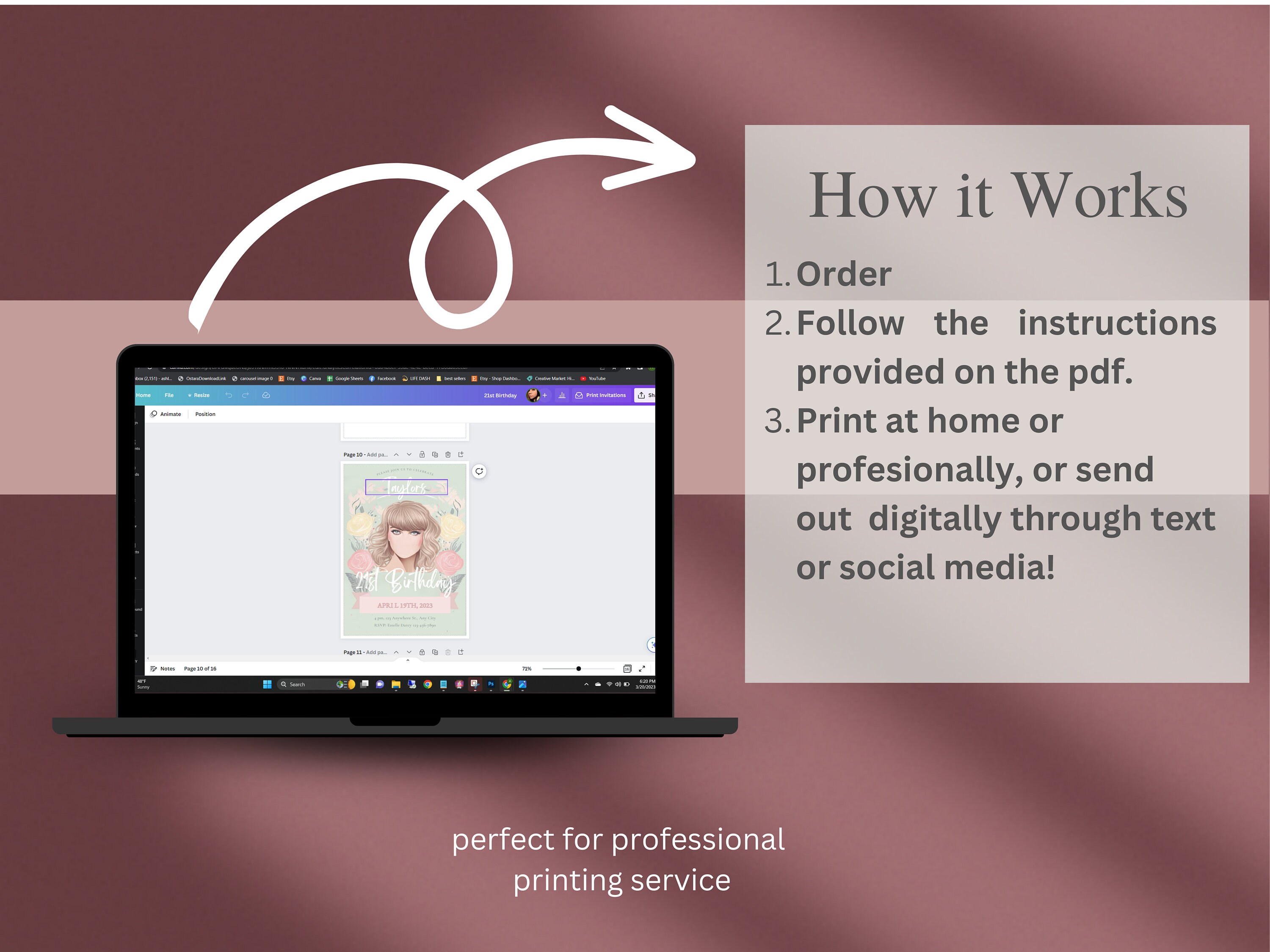 Editable Pastel Era Midnights Invite Birthday Bachelorette Shower ...