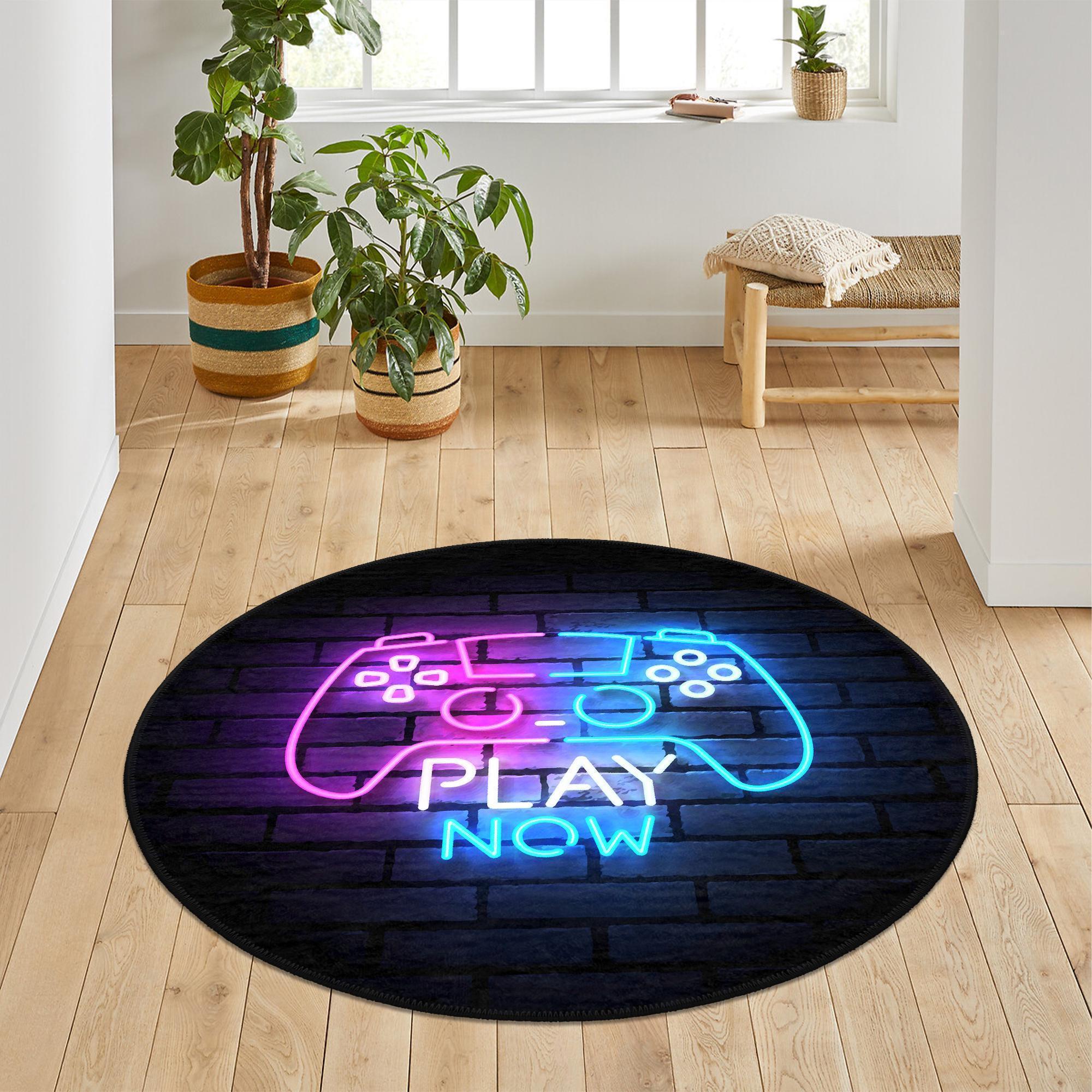 Game Controller Rug: Neon Gaming Carpet for Boys Room (soft, Durable ...