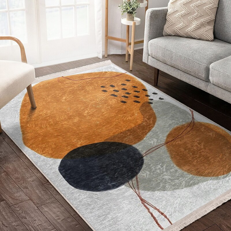 Orange Abstract Rug - Etsy
