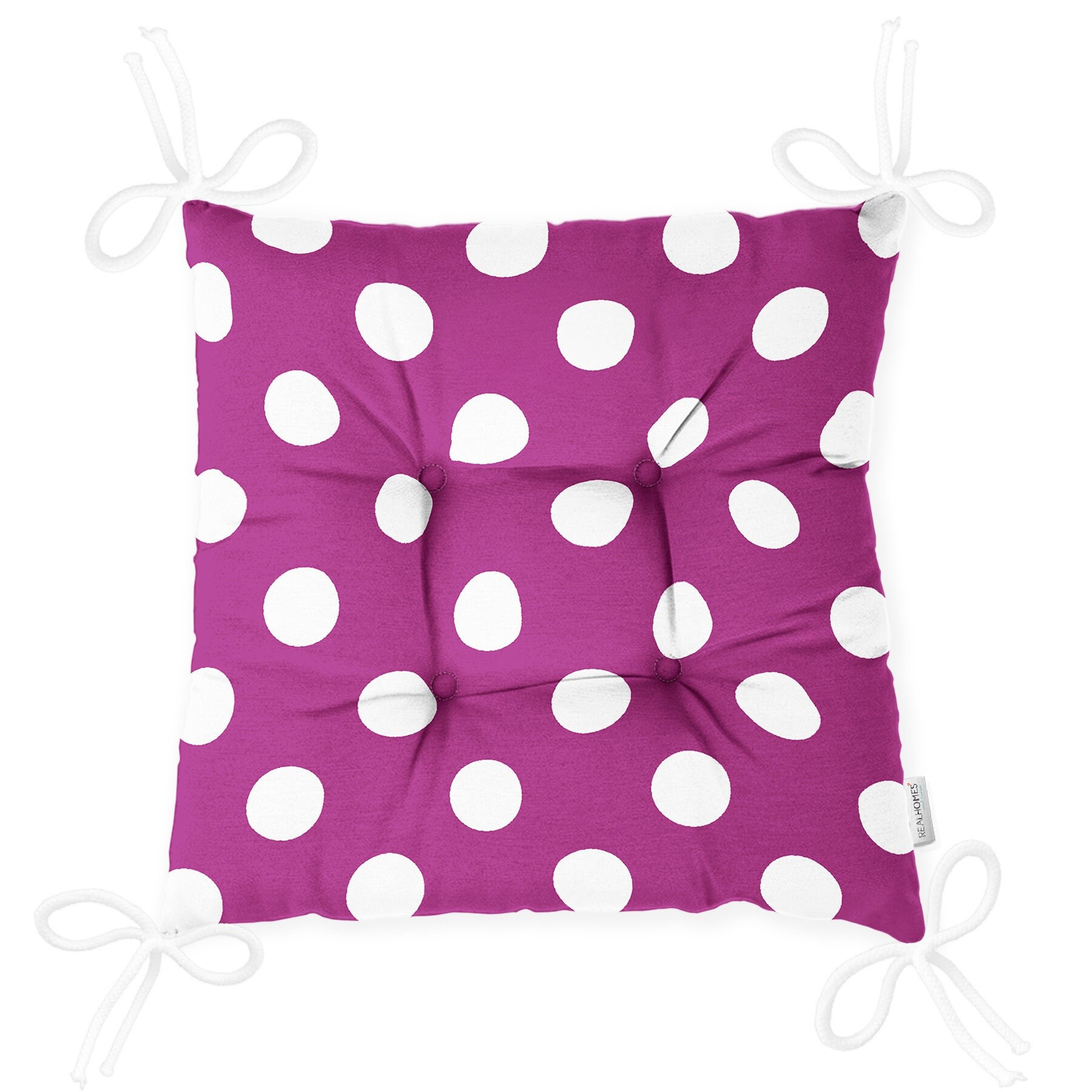 Polka Dot Design Outdoor Puffy Cushions, Spotted Style Kitchen Chair ...
