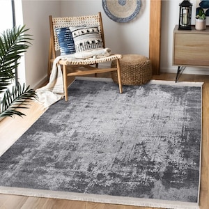 Modern Gray Rug, Stylish Living Room Rug, Washable Non-slip Velvet Rug ...