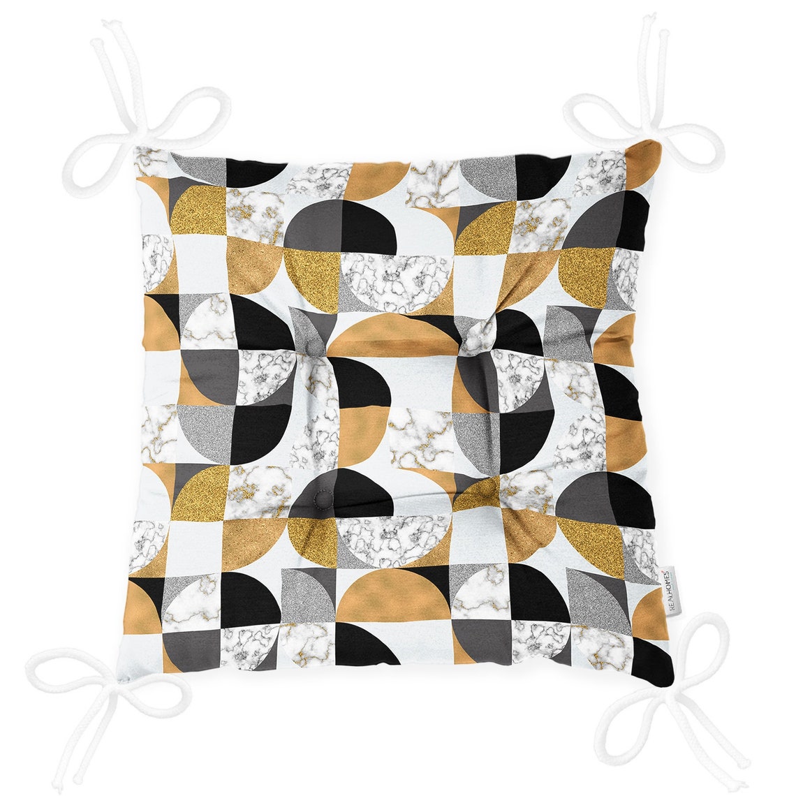 Geometric Chair Pads, Puffy Dining Table Cushions, Abstract Shapes ...