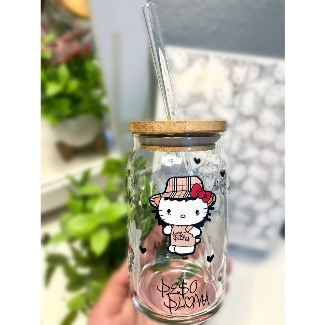 Peso Pluma | Peso Pluma Kitty | Peso Pluma Cup | Iced Coffee Cup ...