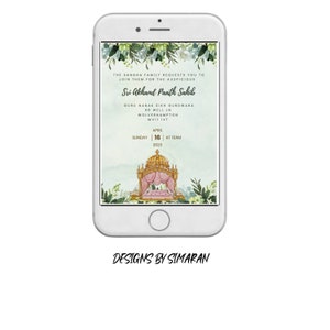 Akhand Path Invitation Sikh Invitations Sri Akhand Path Sahib - Etsy Canada