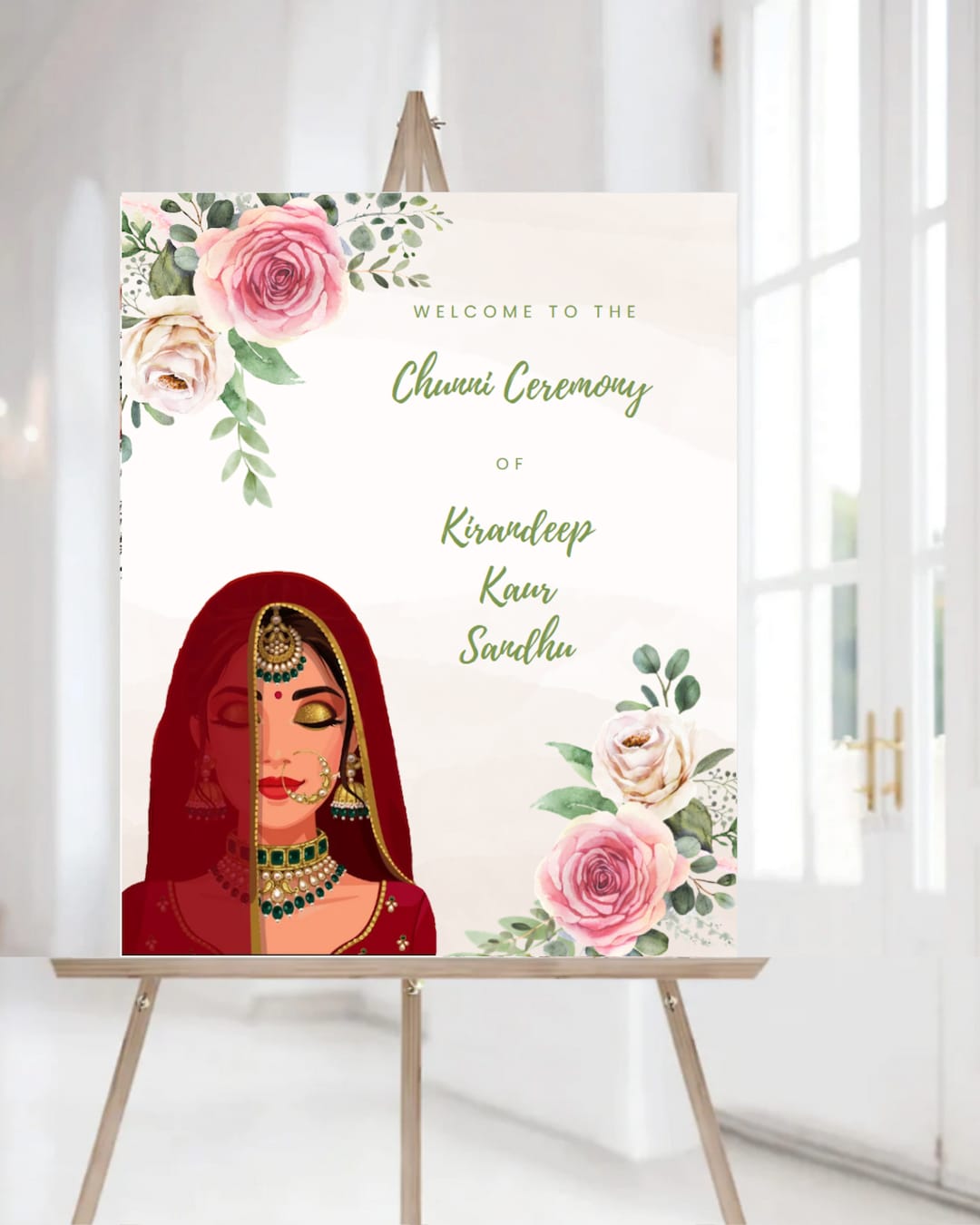 Chunni Welcome Signs Punjabi for Chunni Signages, Wedding Chunni ...